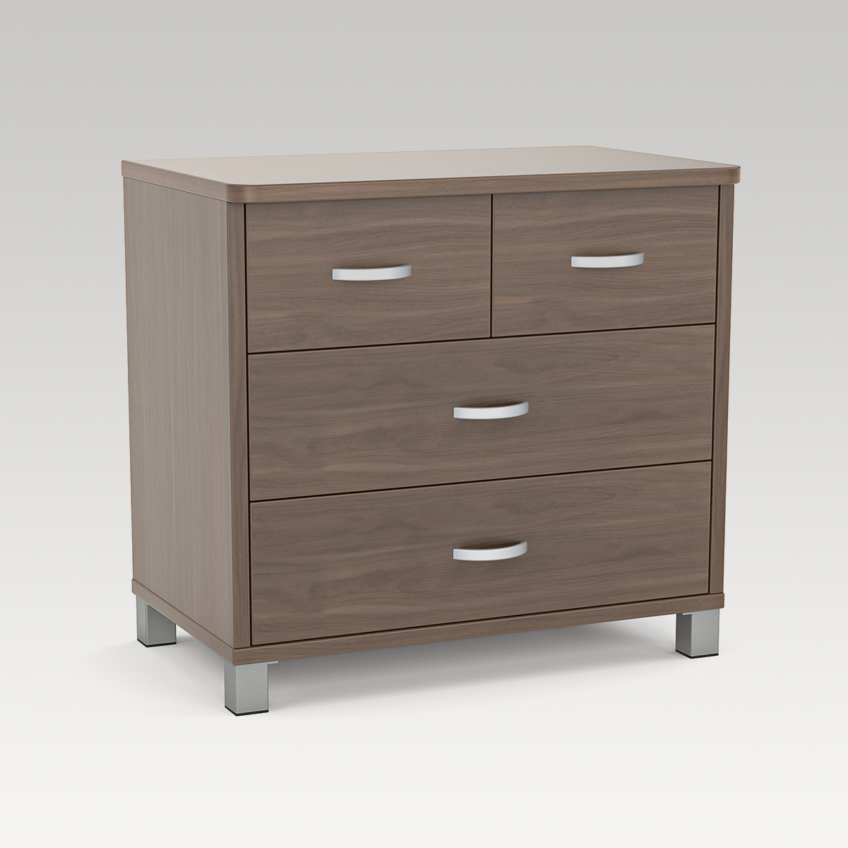 Bristol 4 Drawer Cabinet - Dark Oak - Vendella NZ