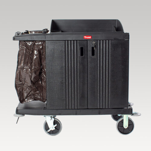 Trust Hi5 3-Shelf Utility Cart with 3 Panels - Black - Vendella ...