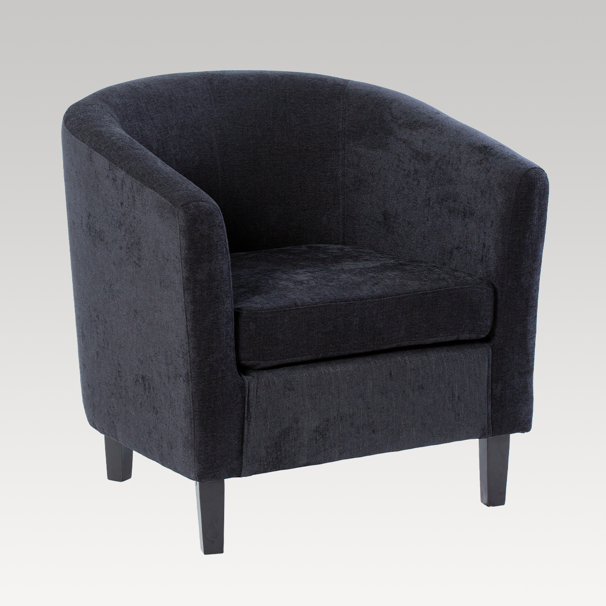 Makers Deluxe Tub Chair With Fabric Cover - Black - Vendella NZ
