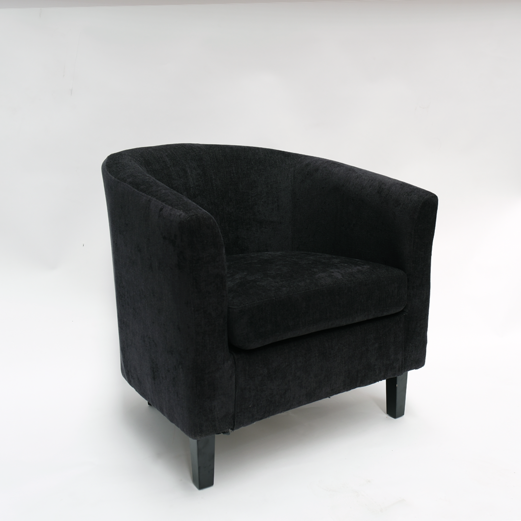 Makers Deluxe Tub Chair Fabric - Black - Vendella NZ