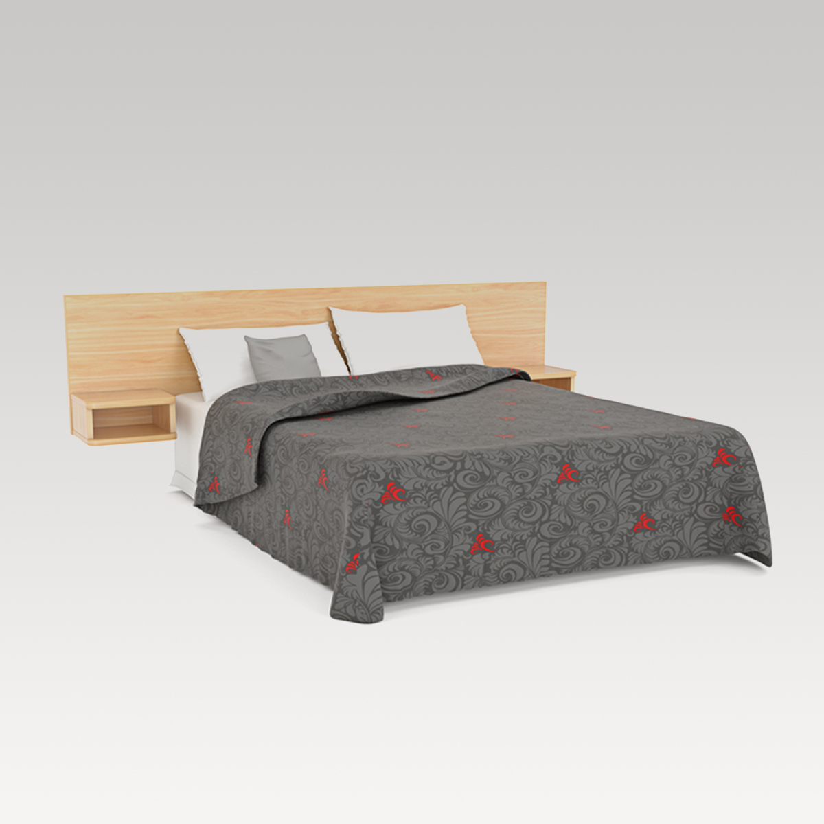 Bristol Headboard With Cubbies - Tawa - Vendella NZ